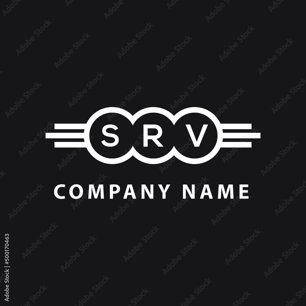 SRV letter logo design on black background. SRV creative initials ...