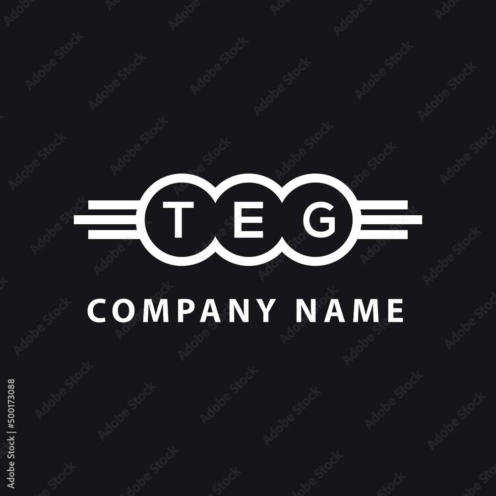 TEG letter logo design on black background. TEG creative initials ...