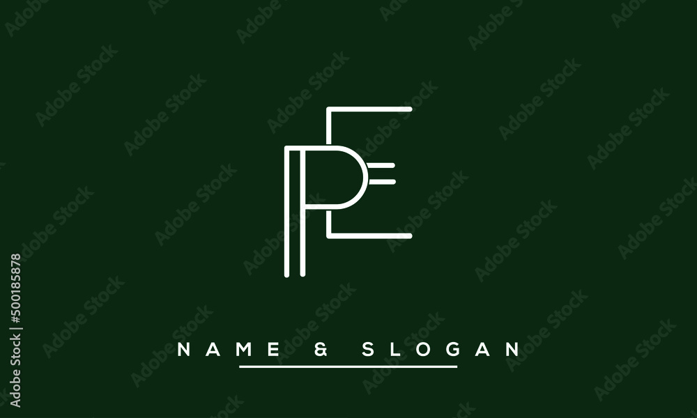 PE, EP, P, E Abstract Letters Logo Monogram Stock Vector | Adobe Stock