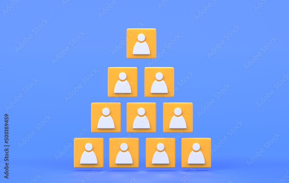 Hierarchy of company. Organization of team structure in corporate ...