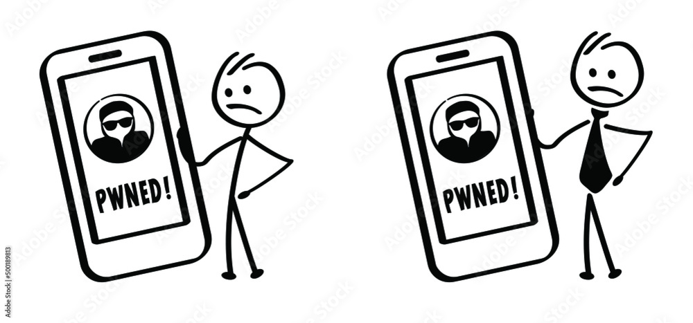 Stickman, Stick figure and slogan Have I been pwned or you have been ...