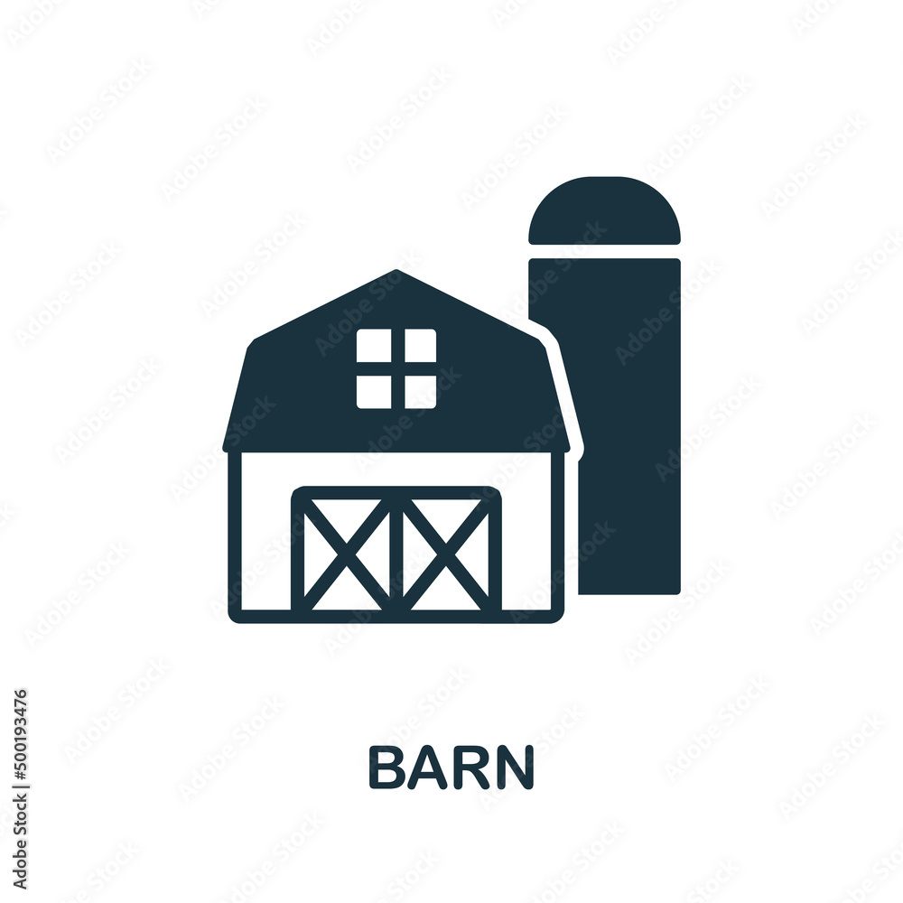 Barn icon. Monochrome simple Barn icon for templates, web design and ...