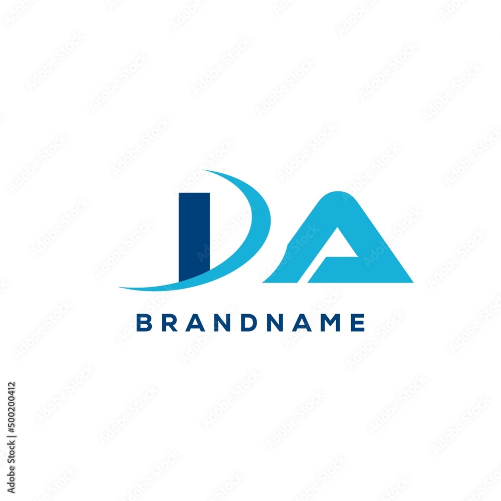 Letter IA logo combined with swoosh curved line Stock Vector | Adobe Stock