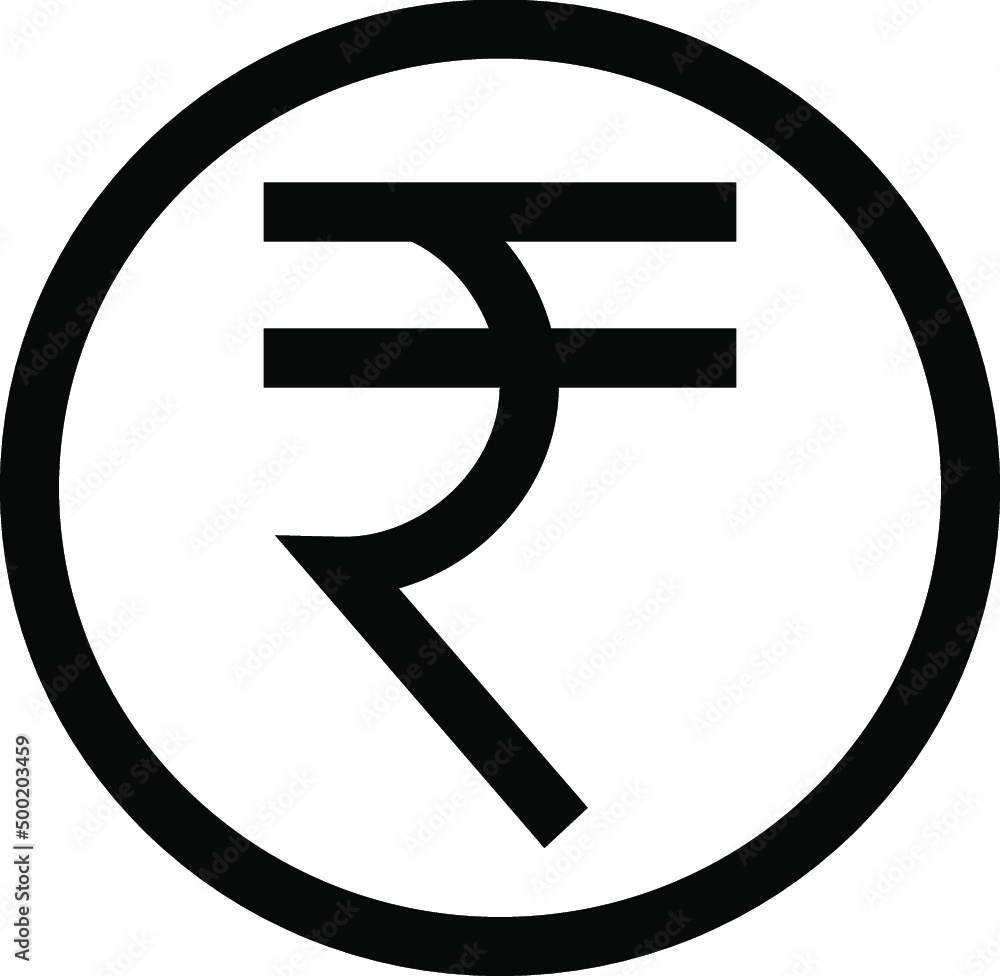 rupees sign Stock Vector | Adobe Stock