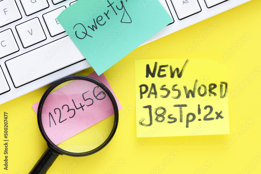 Poster Strong and weak password. Time to change the access password ...
