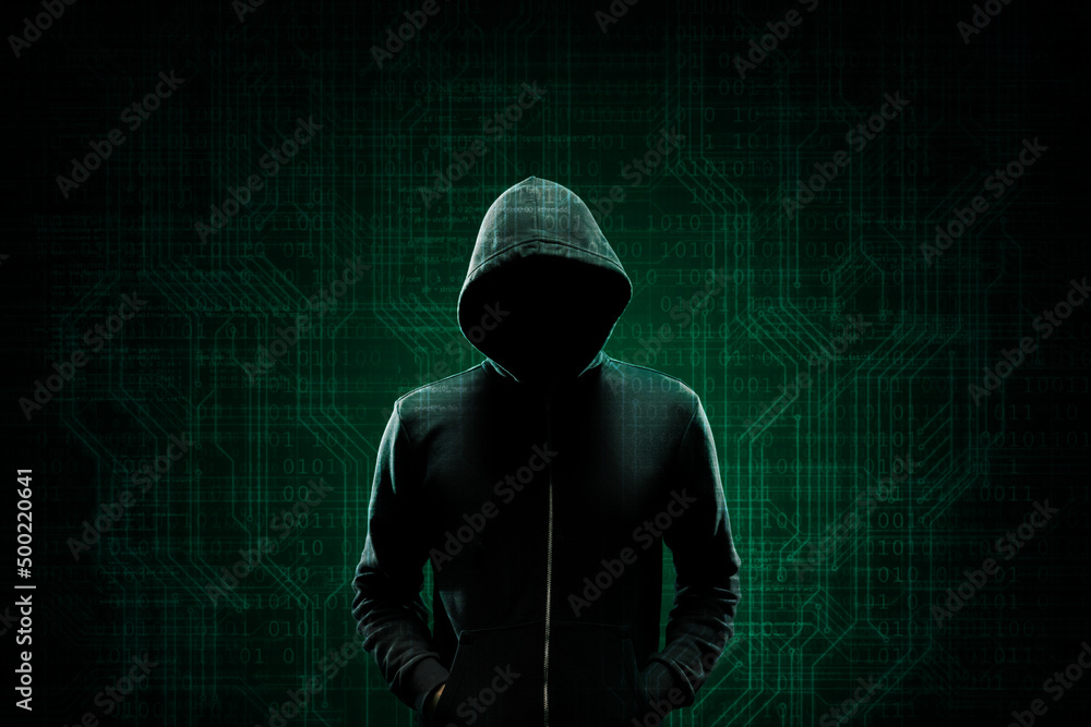 Wanted Hacker is Coding Virus Ransomware Using Abstract Binary Code ...