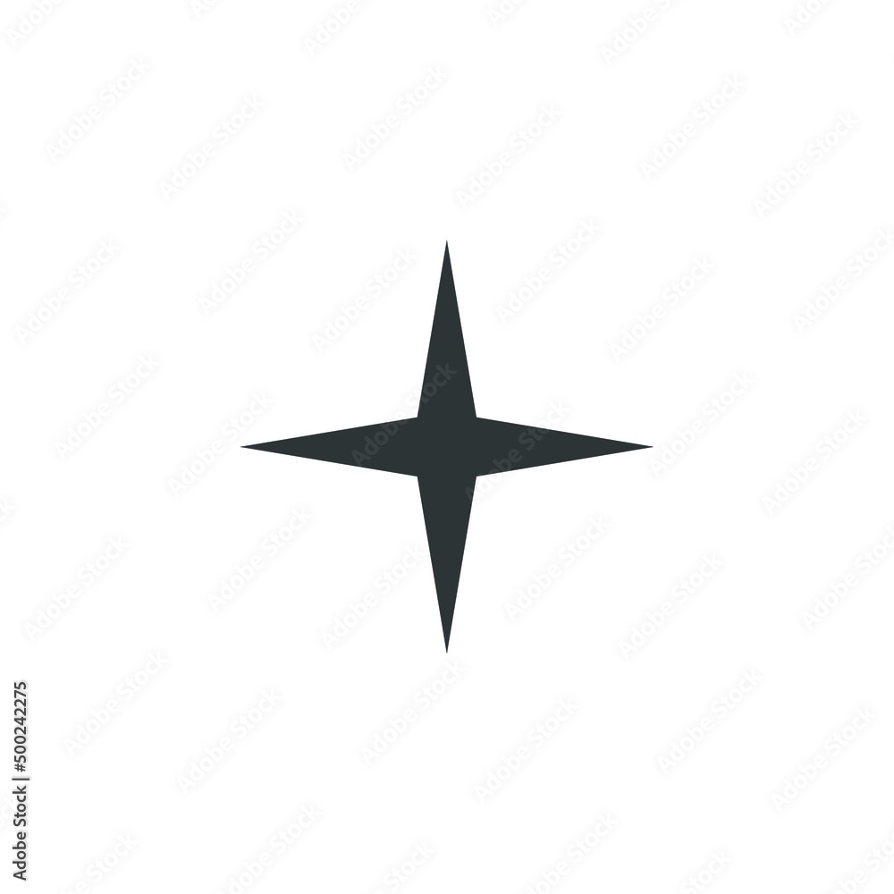 Vector sign of the star symbol is isolated on a white background. star ...