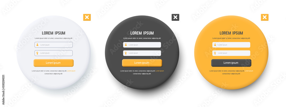 3d feedback form. Form template for the user interface of websites ...