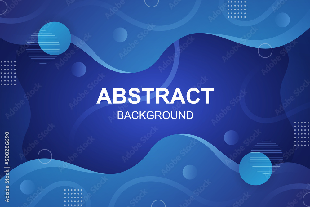 Blue Abstract Gradient Background Design with Dynamic Shapes Stock ...