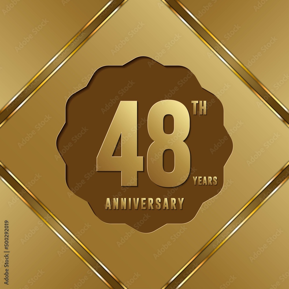 48th anniversary logotype. Anniversary celebration template design with ...