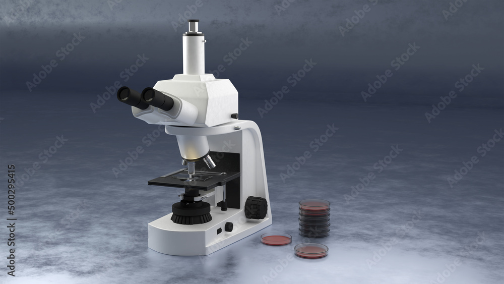 Microscopio de laboratorio, material para análisis clínicos y estudios ...