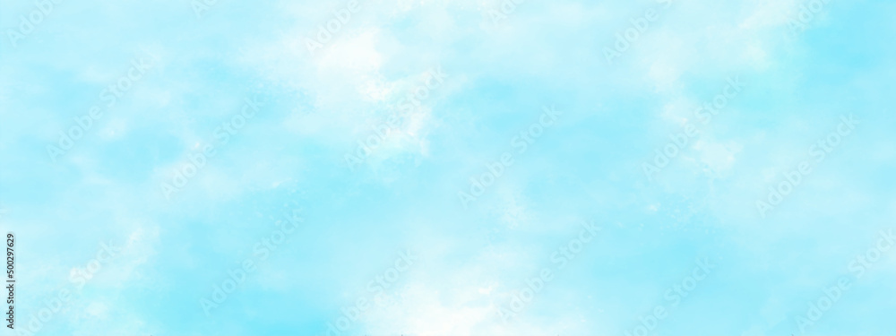 Abstract beautiful painted cloudy sky blue watercolor background, Light ...