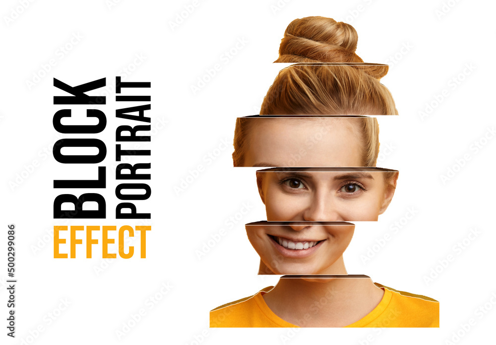 Block Portrait Mockup Stock Template | Adobe Stock