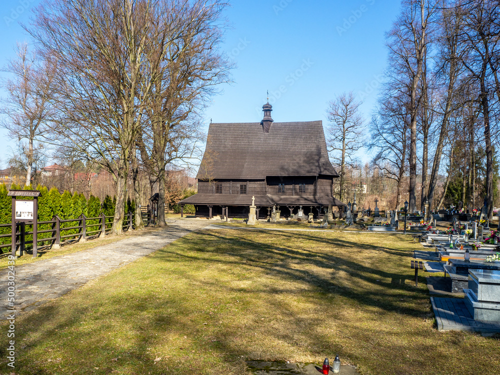 St. Leonard's Gothic wooden church in Lipnica Murowana in Lesser Poland ...