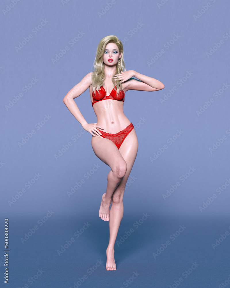 Beautiful Woman In Lace Lingerie Stock Illustration Adobe Stock