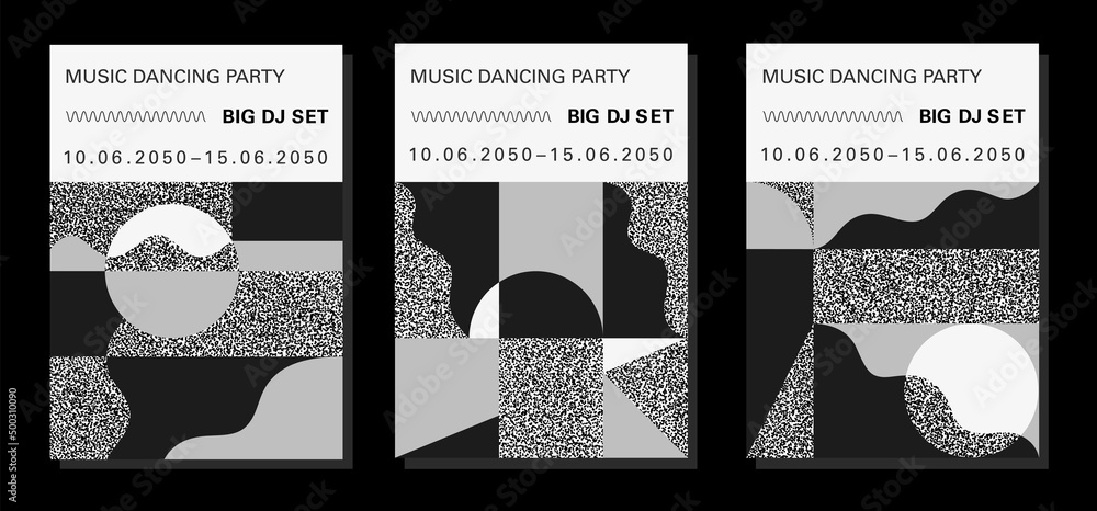 Meta modern aesthetics of abstract design poster layout. Bold ...