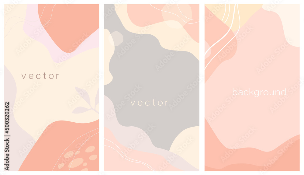 A set of vertical vector design templates in a simple contemporary ...