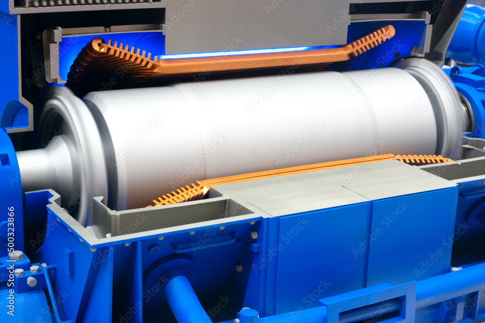 Photo Cross section of Industrial electric motor, Aleksandr Matveev ...