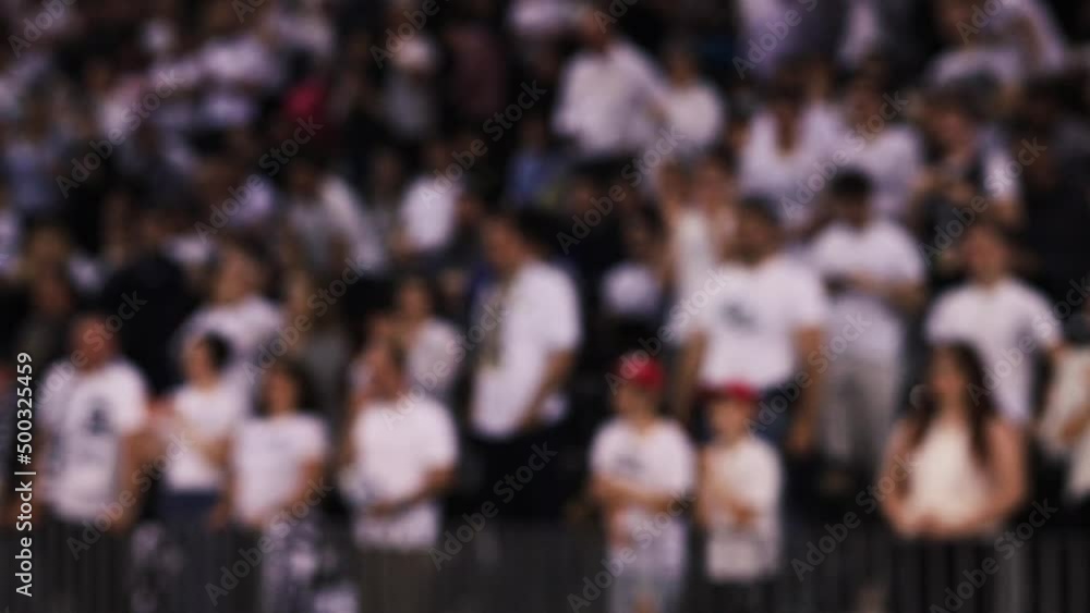 crowd of supporters cheering during game sports fan Stock Video | Adobe ...