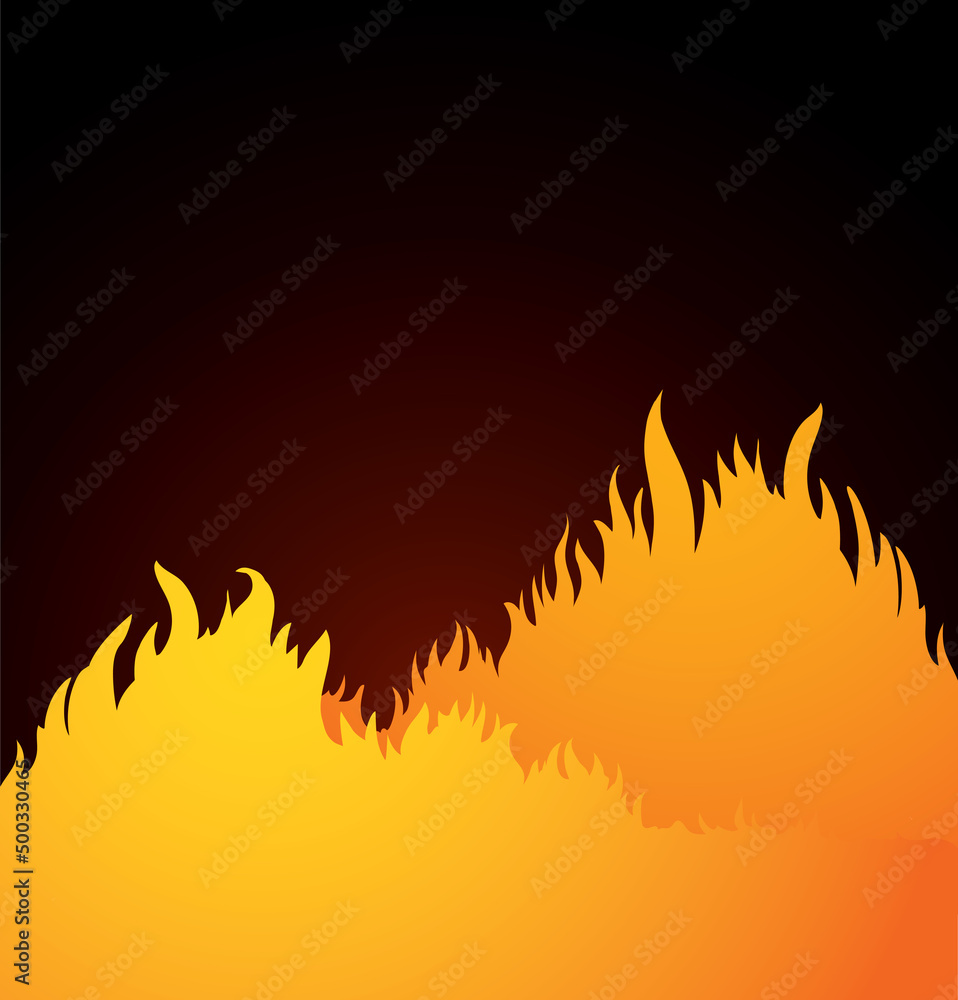 Bright fire background. Vector drawing pattern Stock Vector | Adobe Stock
