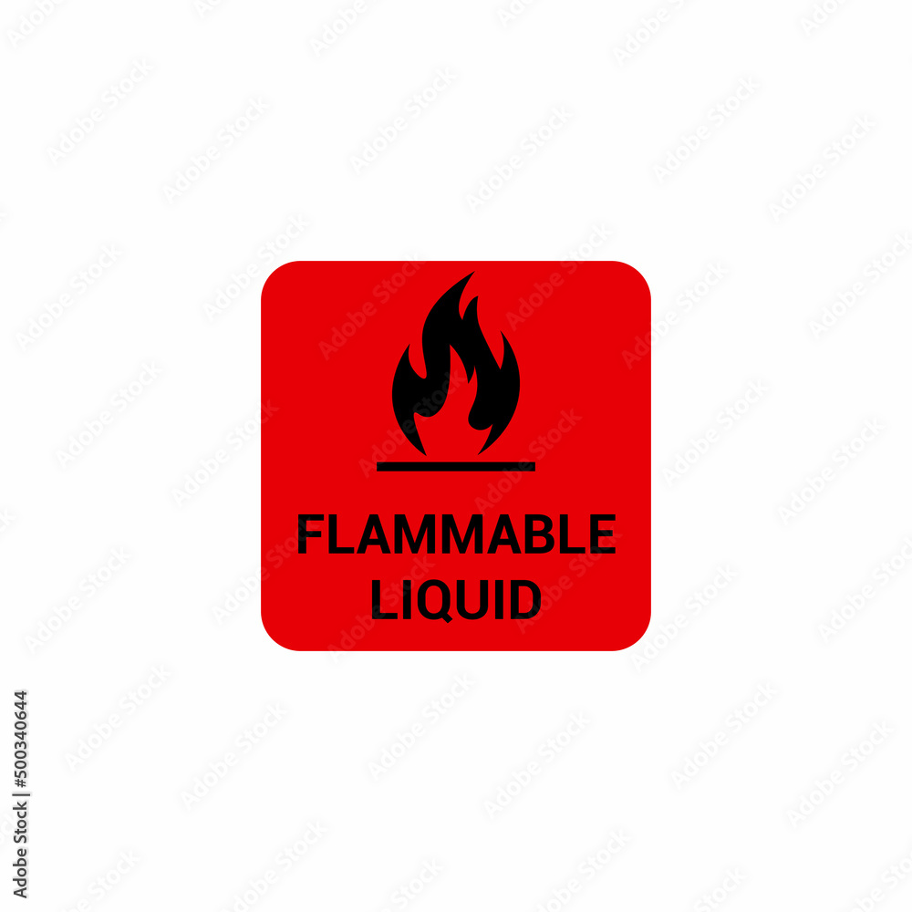 Flammable Liquid Symbol Sign. vector illustration Stock Vector | Adobe ...