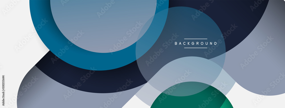 Circle and round shapes abstract background. Vector illustration for ...