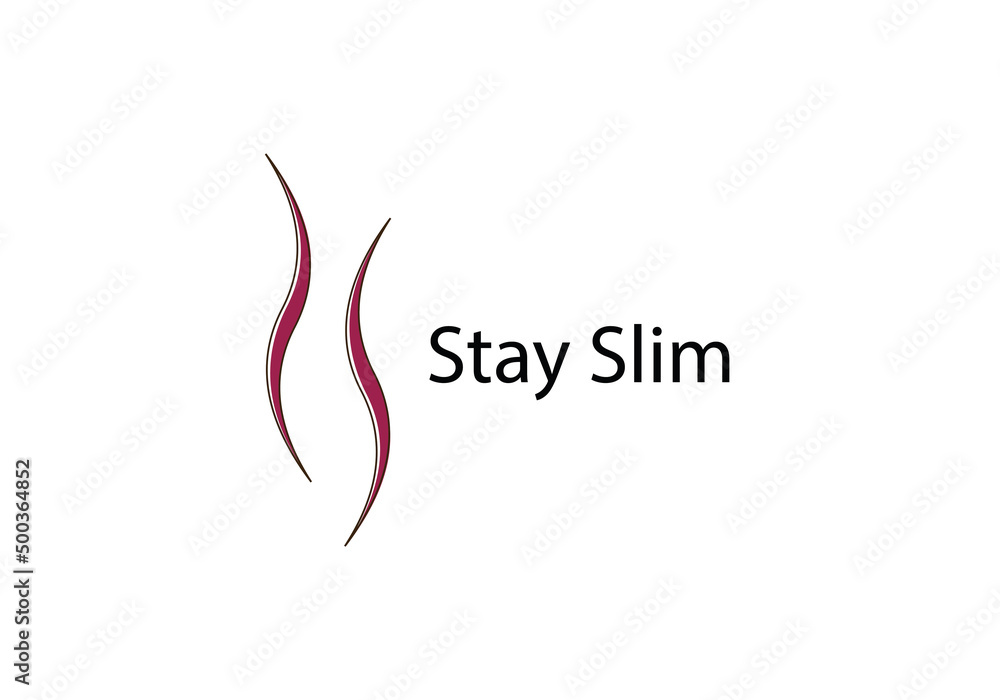 Slim & fit body logo symbol icon design inspiration Stock Illustration ...