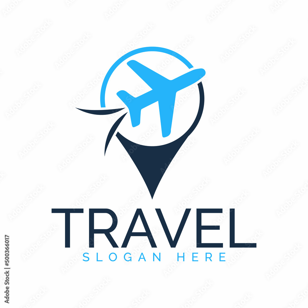 Travel Logo Design Free Vector File Stock Vector | Adobe Stock