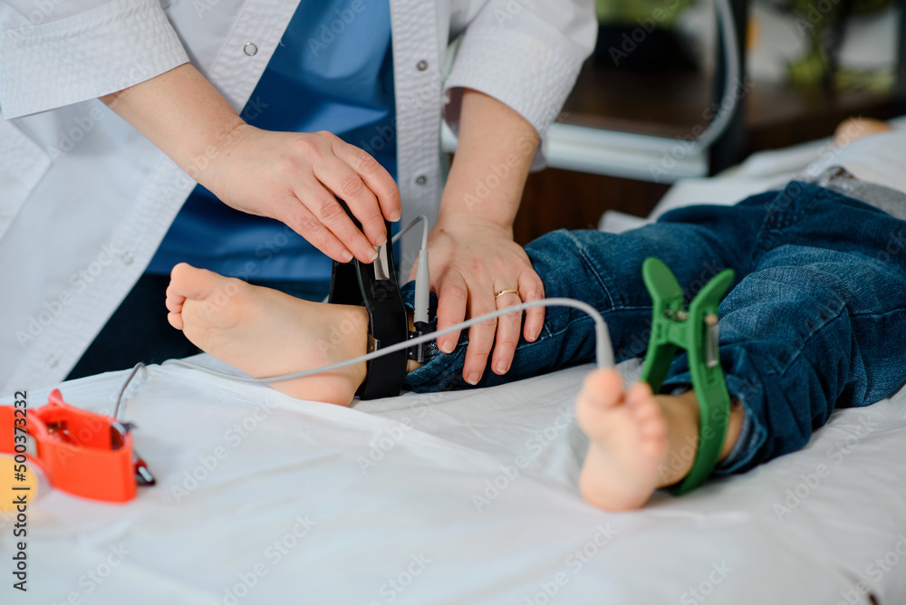 ECG electrodes on child seats for pediatric electrocardiogram to ...