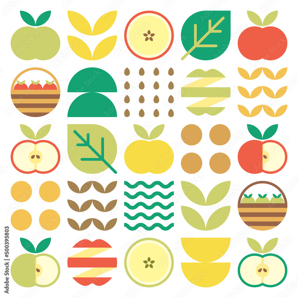 Apple icon abstract artwork. Design illustration of colorful apple ...