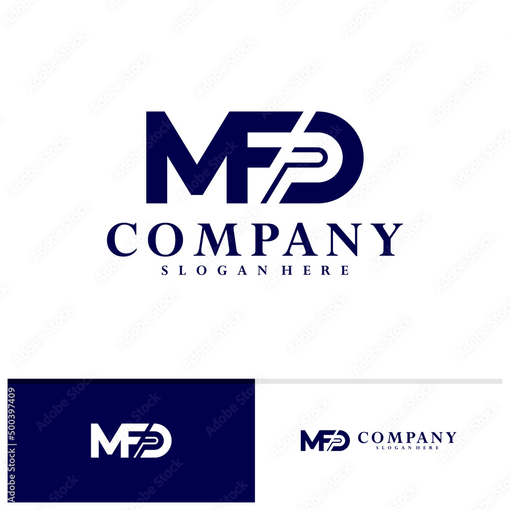 Initial M F D logo vector template, Creative M F D logo design concepts ...