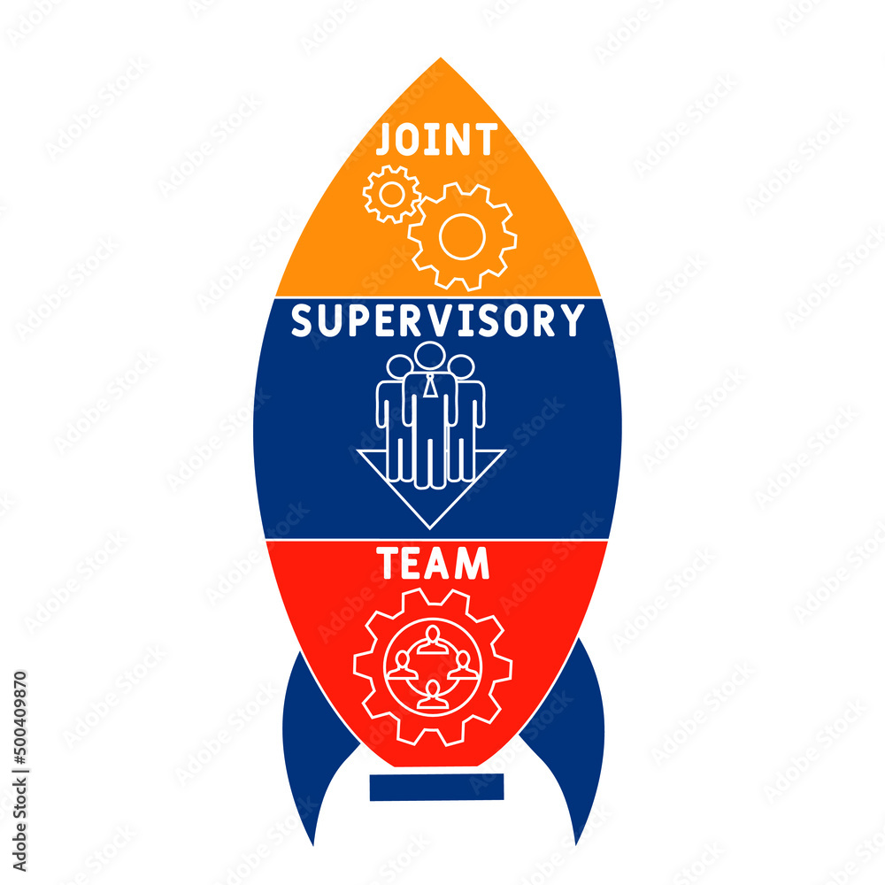 JST - Joint Supervisory Team acronym. business concept background ...