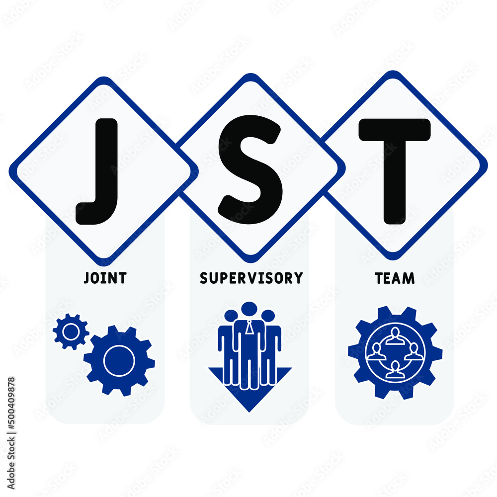 JST - Joint Supervisory Team acronym. business concept background ...