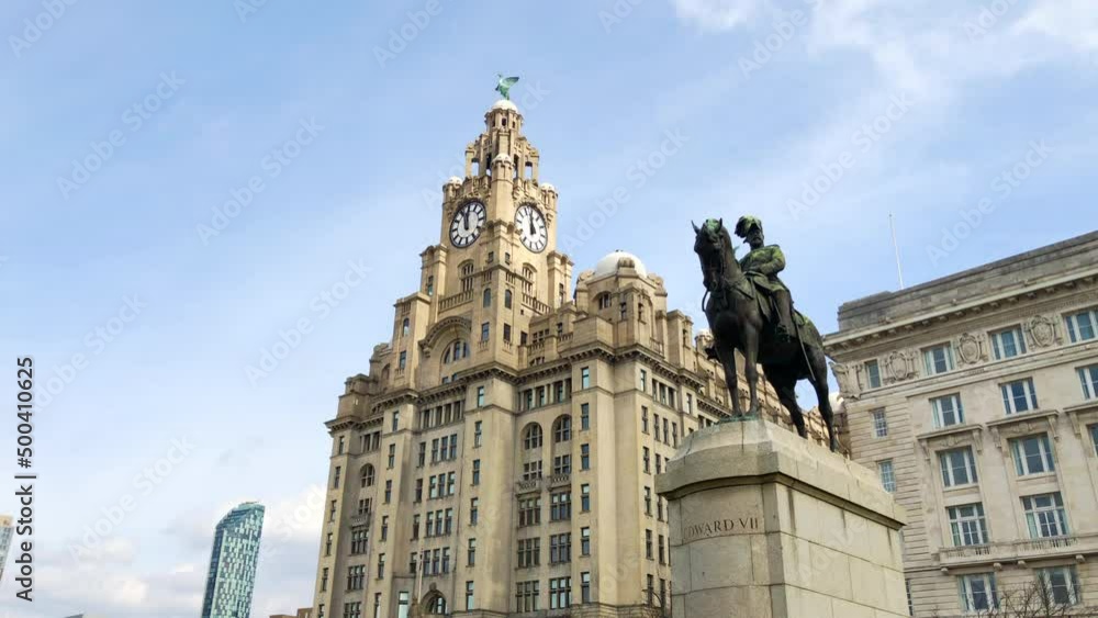 Liverpool, UK, April 16th 2022: Liverpool Liver building. The Royal ...
