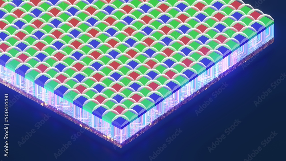 Crop of enlarge digital camera back-illuminated sensor principle ...
