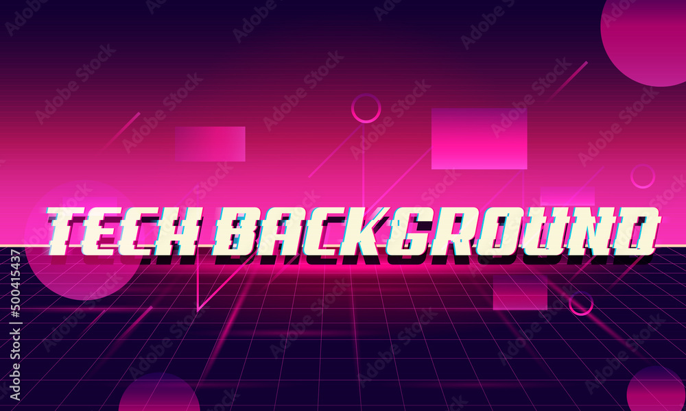 Abstract glitch tech background , Retro Sci-Fi Background Futuristic ...