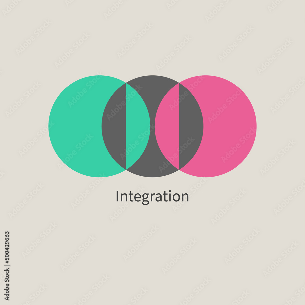 Vetor de Integration, interaction sign do Stock | Adobe Stock