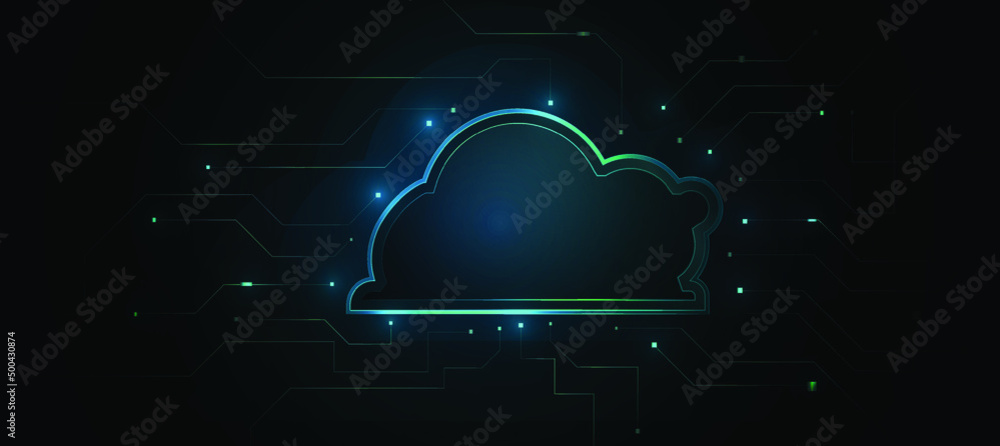 Cloud computing background , Cloud server online and stored data on ...