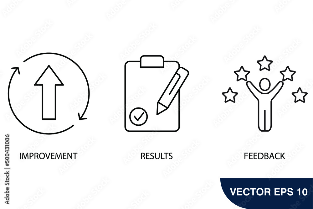 evaluation icons symbol vector elements for infographic web Stock ...