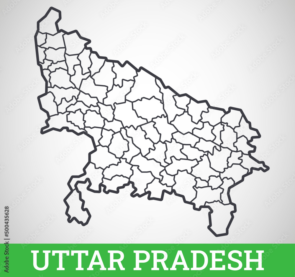 Poster Simple Outline Map Of Uttar Pradesh India Wall Art UkPosters Poster Simple Outline Map Of Uttar Pradesh India Wall Art UkPosters