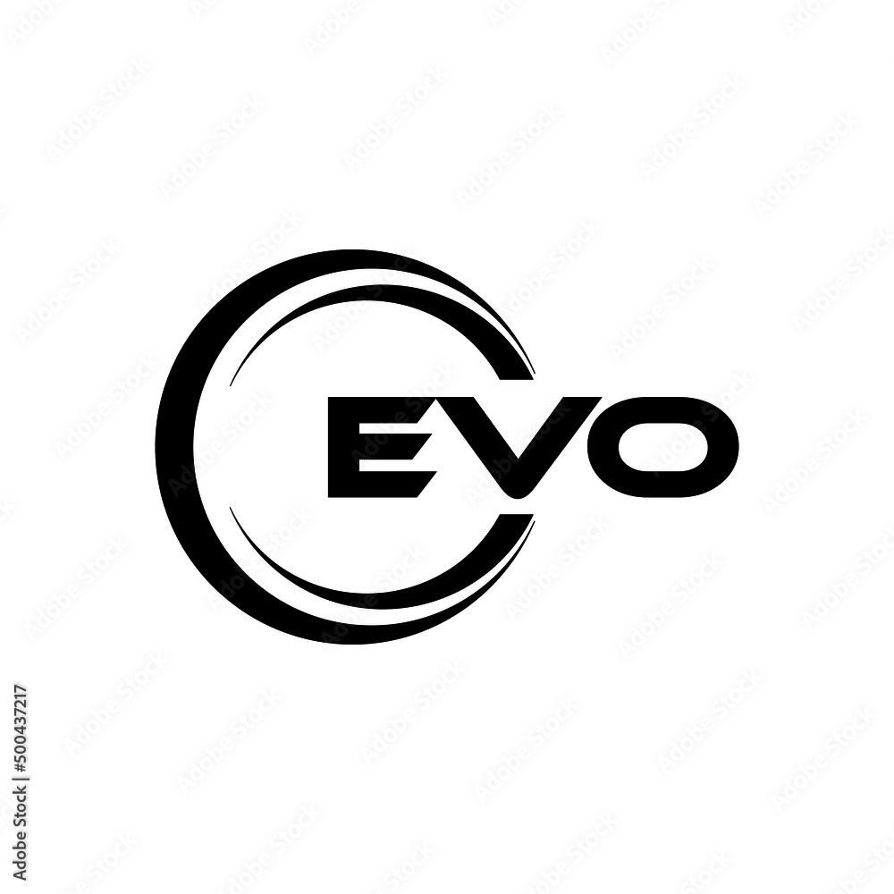 EVO letter logo design with white background in illustrator, vector ...