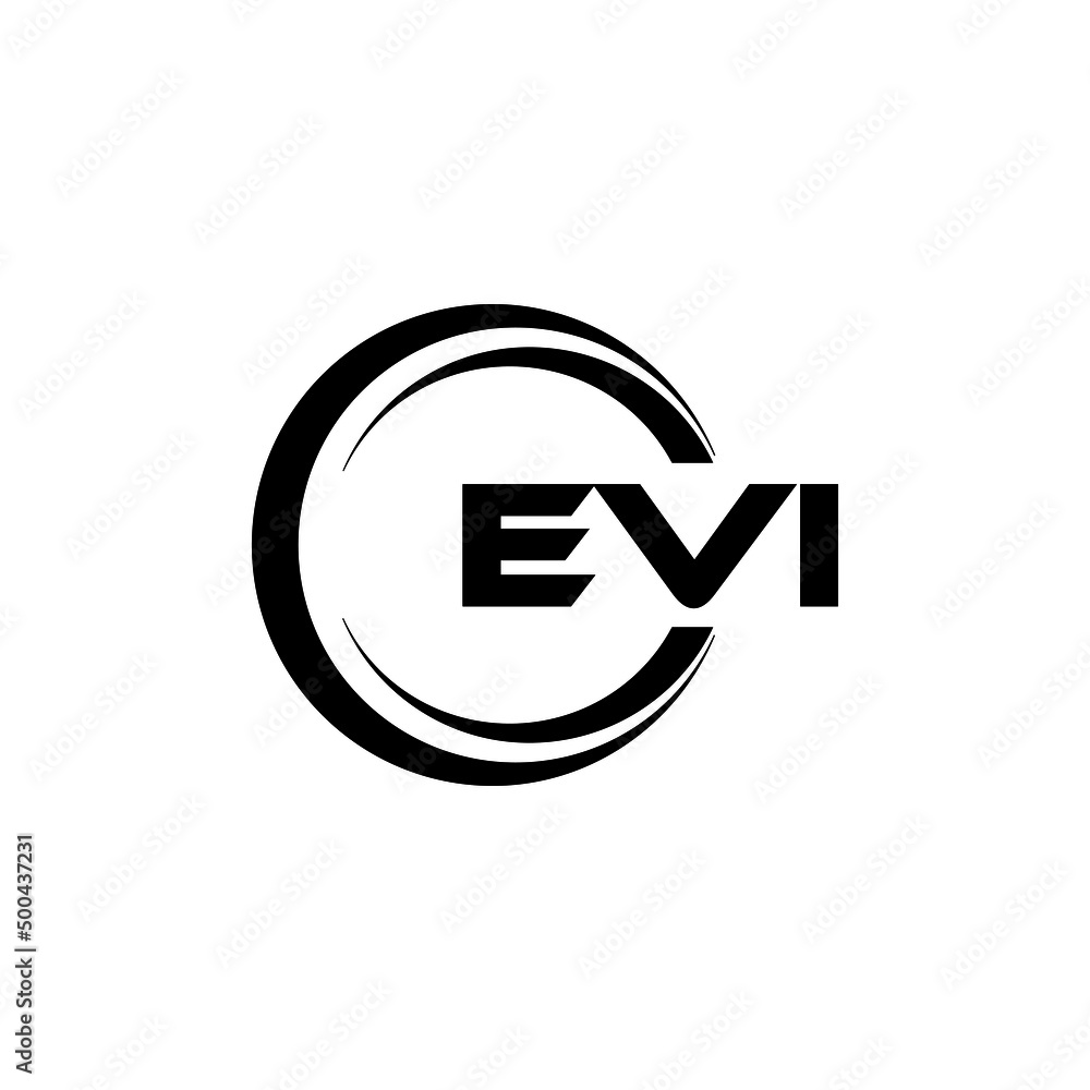 EVI letter logo design with white background in illustrator, vector ...