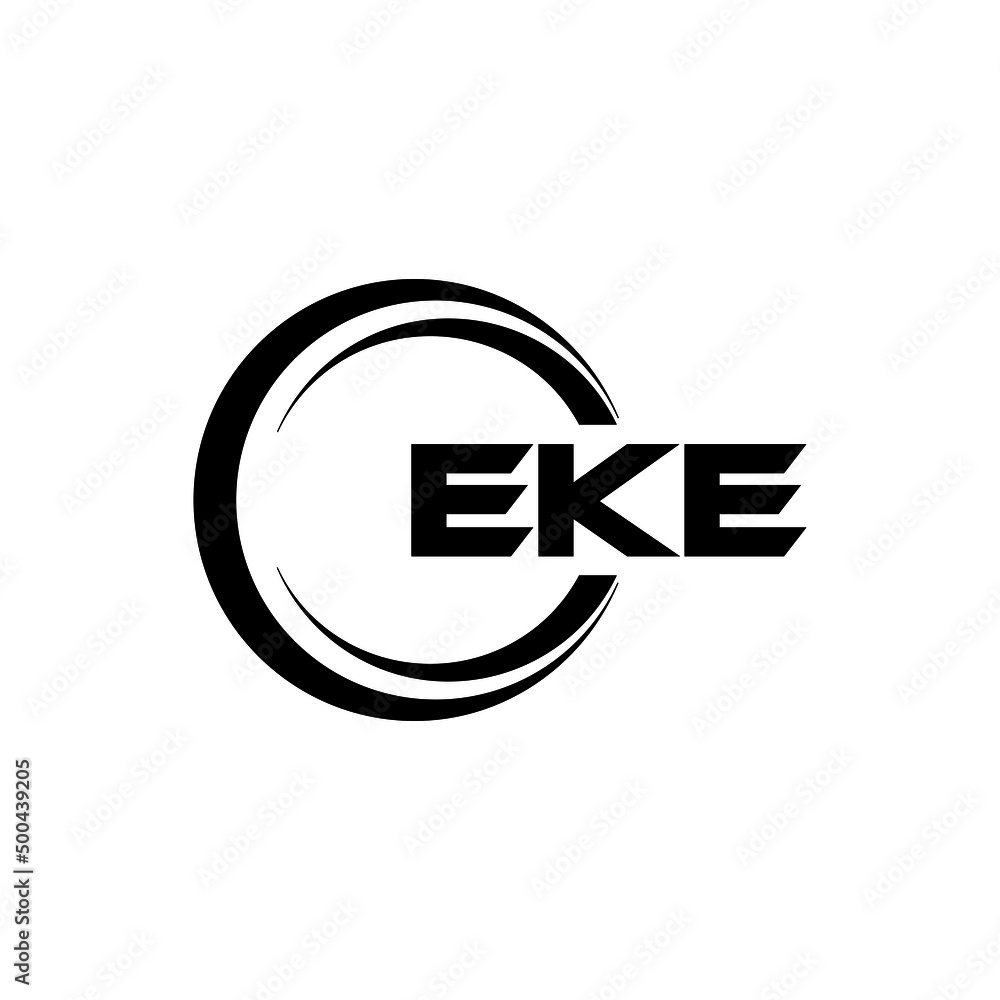 EKE letter logo design with white background in illustrator, vector ...