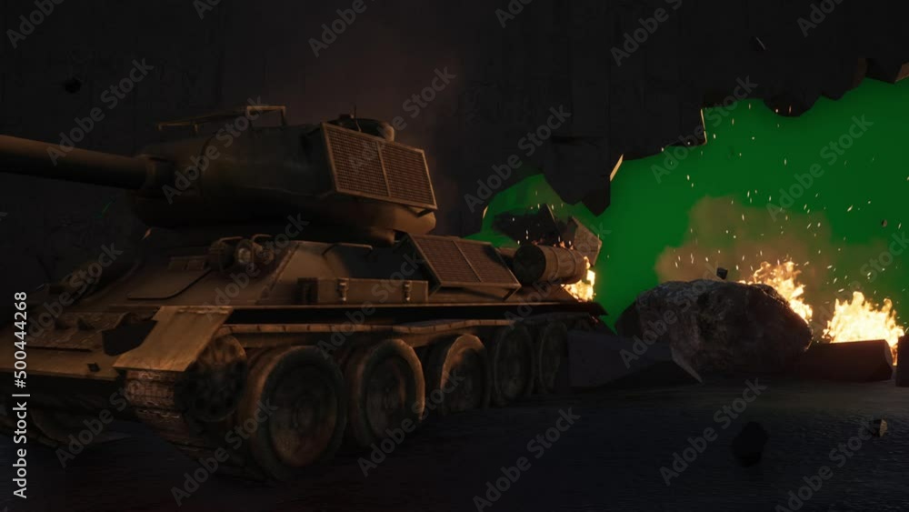 After War With Green Screen Background 4K Stock Video | Adobe Stock
