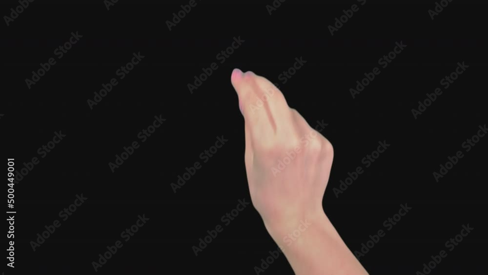 Vidéo Stock Woman's hand snaps her fingers on a transparent screen ...
