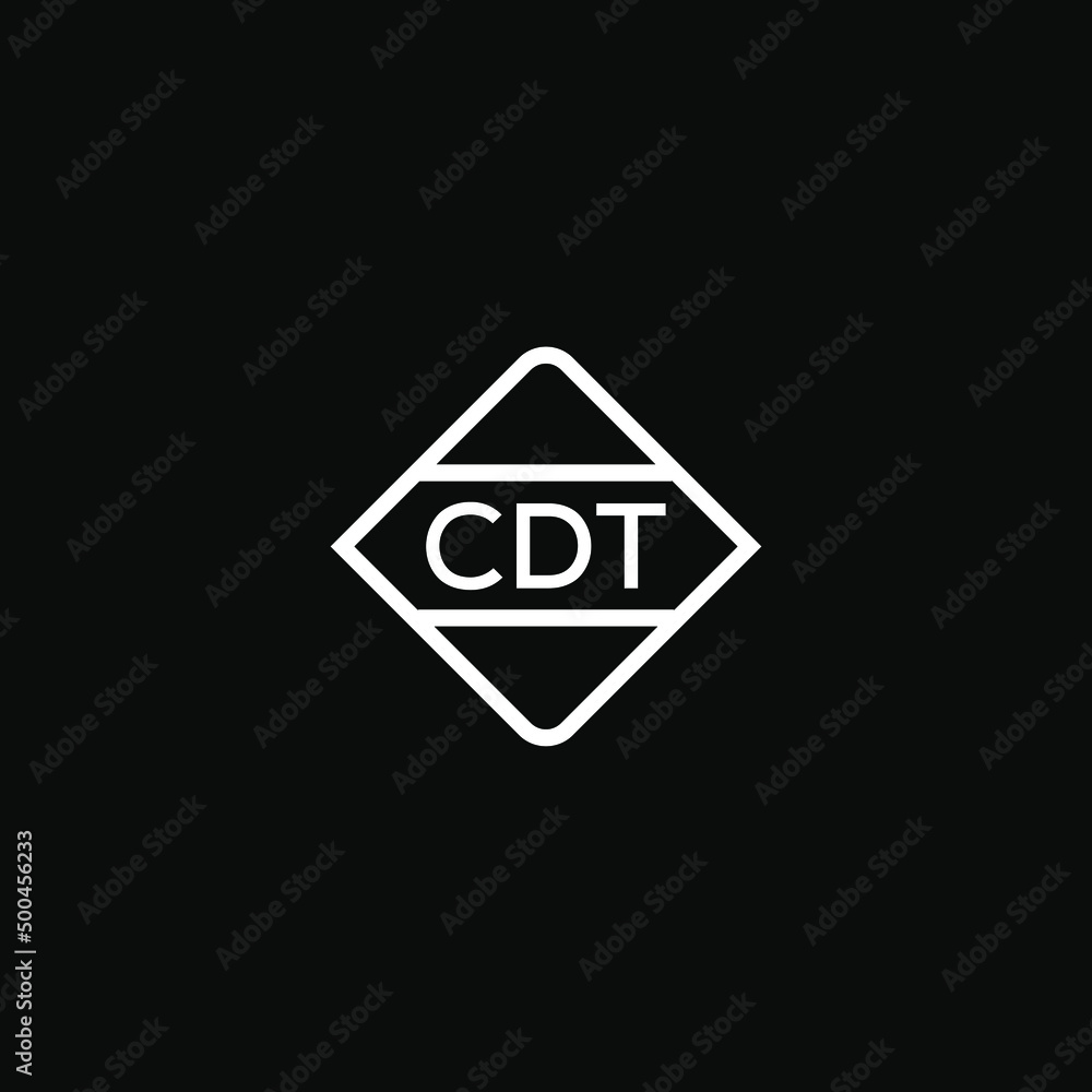CDT letter design for logo and icon.CDT monogram logo.vector ...