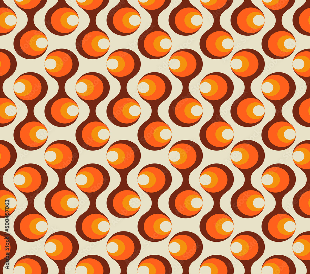 70's retro seamless pattern. Trendy vector illustration Stock Vector ...