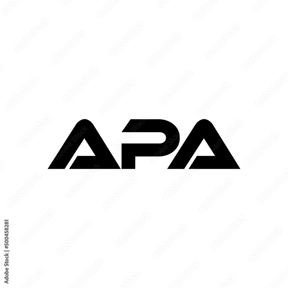 APA letter logo design with white background in illustrator, vector ...