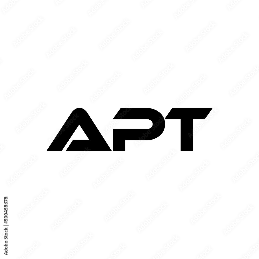 Vecteur Stock APT letter logo design with white background in ...