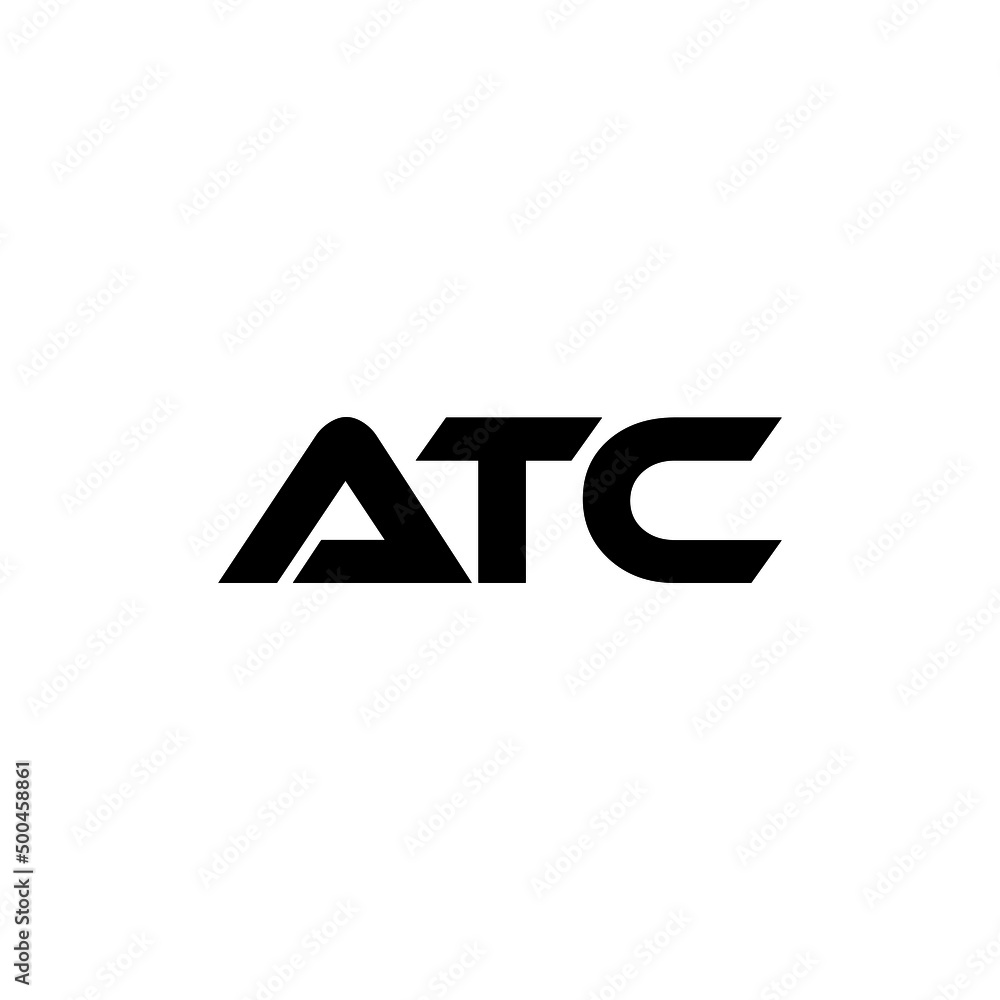 ATC letter logo design with white background in illustrator, vector ...